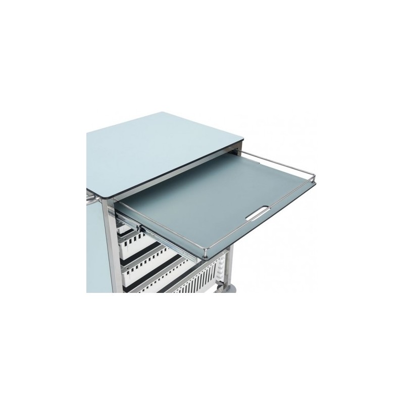 Tablette de préparation avec galeries inox