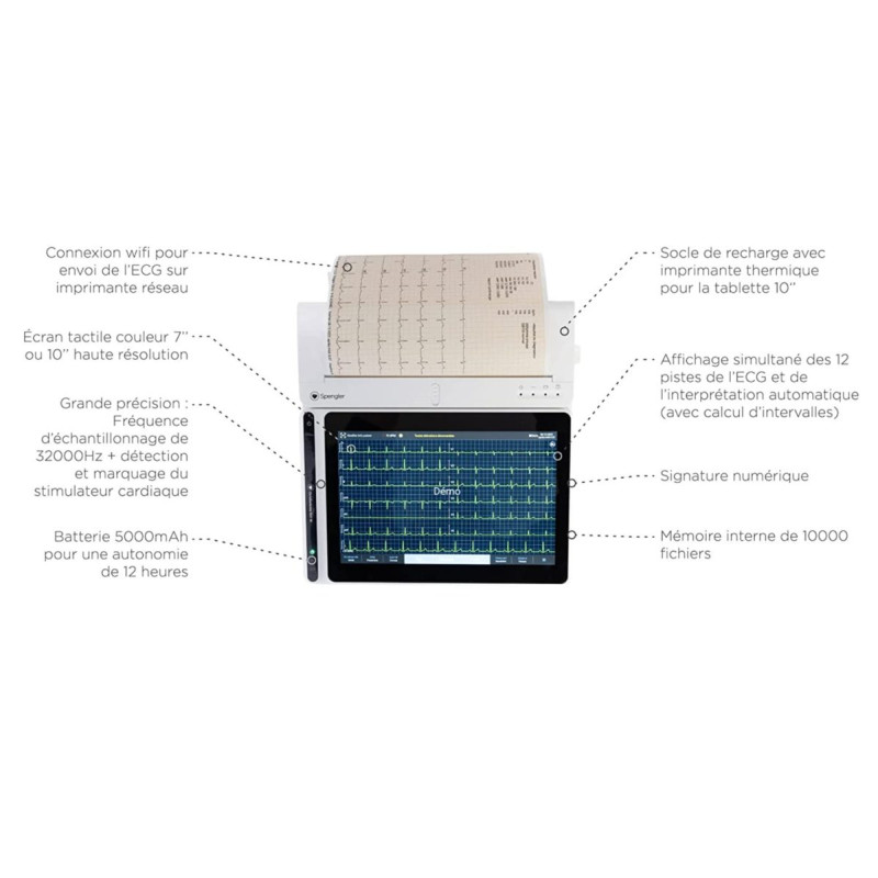 CARDIOMATE EVI 10 | Tablette ECG SPENGLER | Teamalex Medical