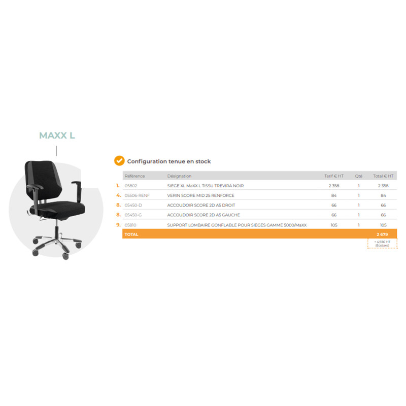 Siège ergonomique pour bureau Maxx | Teamalex Medical Technologies