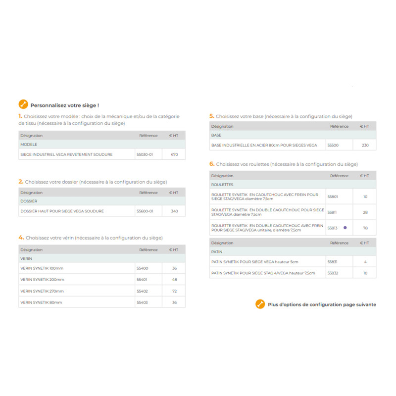 Siège ergonomique de travail Vega | Teamalex Medical Technologies