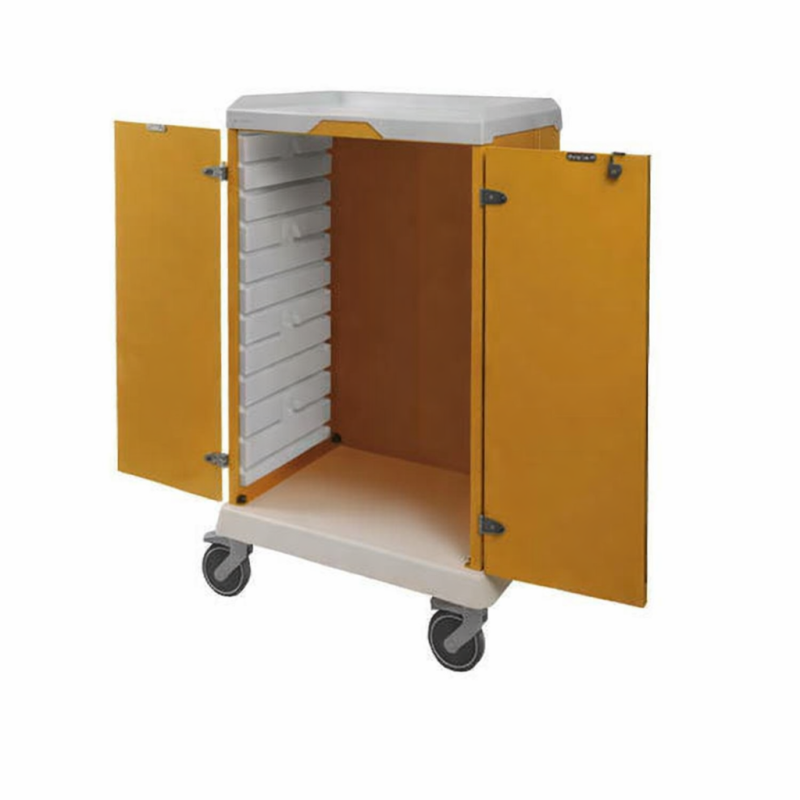 Chariot distribution de linge portes verrouillables | Teamalex Medical